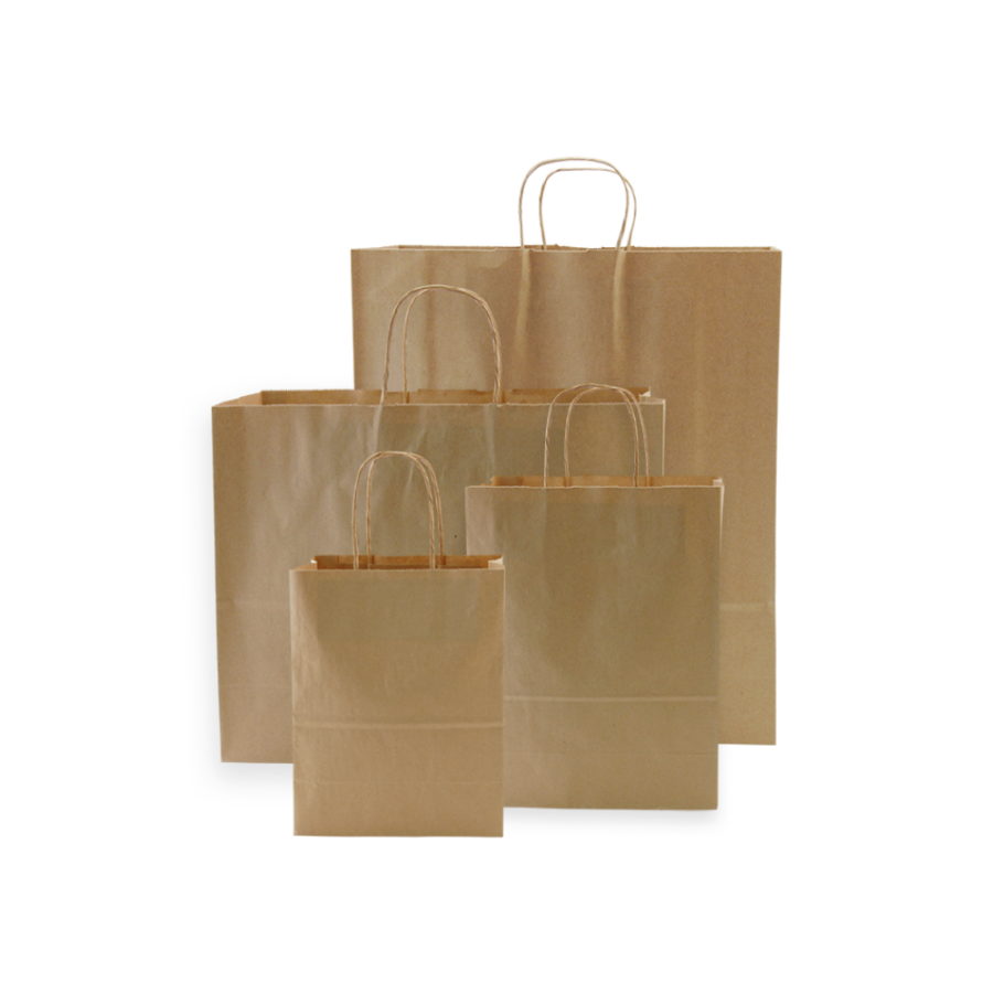 Recycled Kraft Paper Shopping Bags - Earthpack